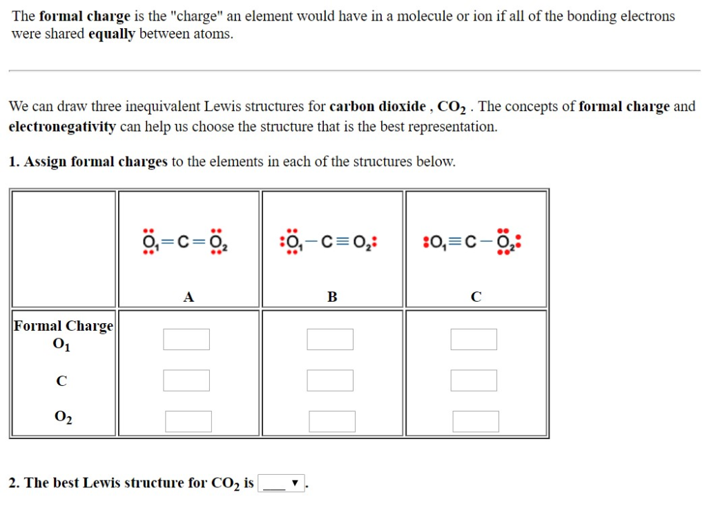 Solved The formal charge is the "charge" an element would | Chegg.com