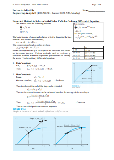 Solved Problem #3: The Ralston method is a second-order | Chegg.com