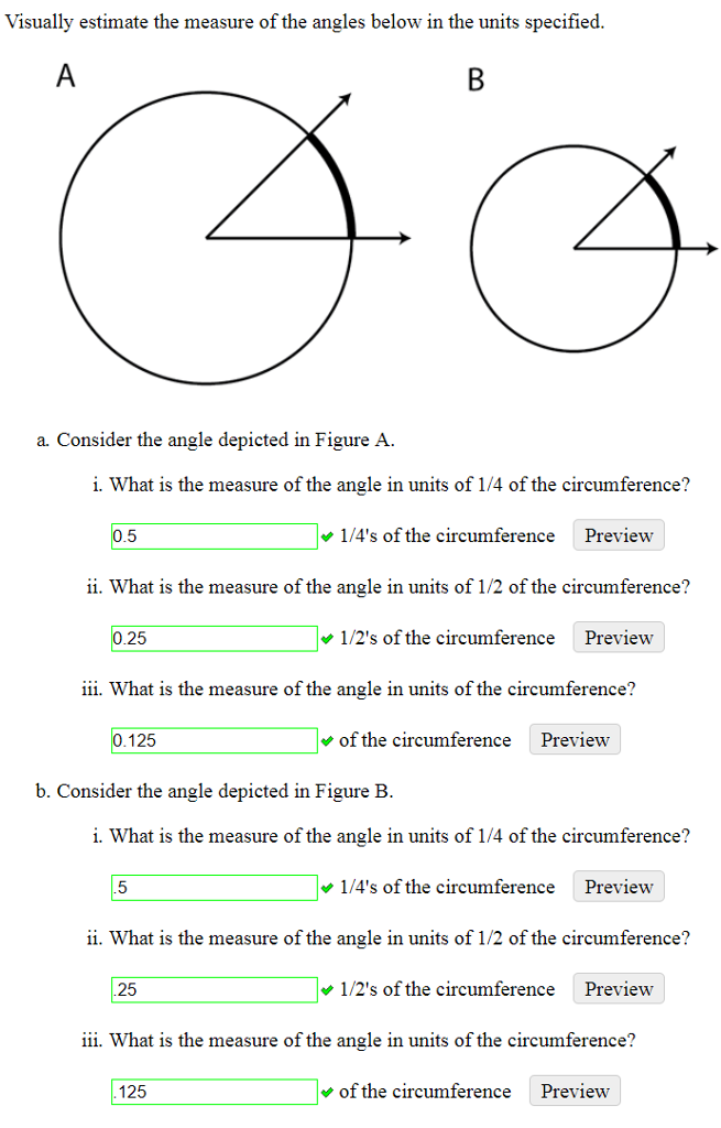 Solved Visually estimate the measure of the angles below in | Chegg.com