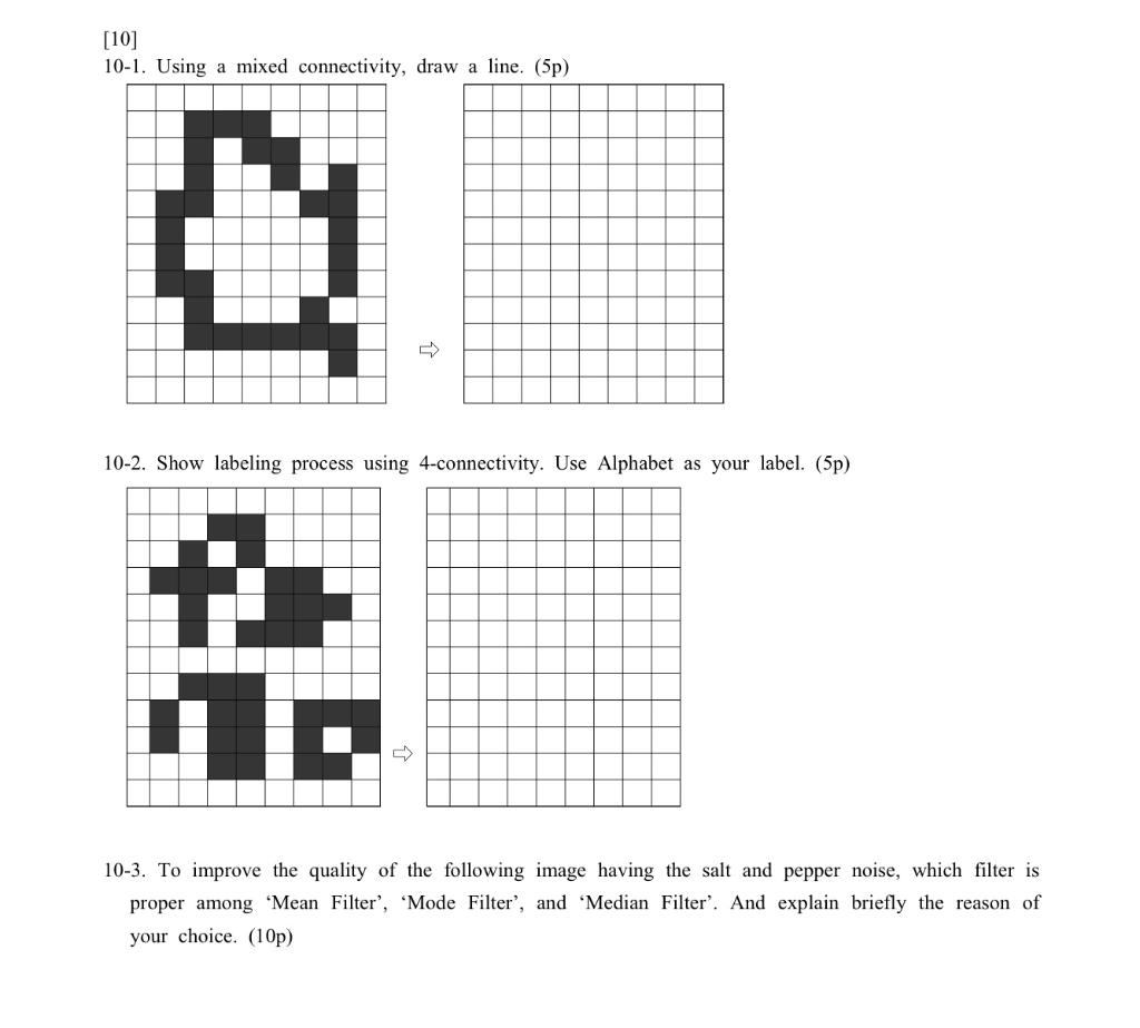 [10] 10-1. Using a mixed connectivity, draw a line. | Chegg.com