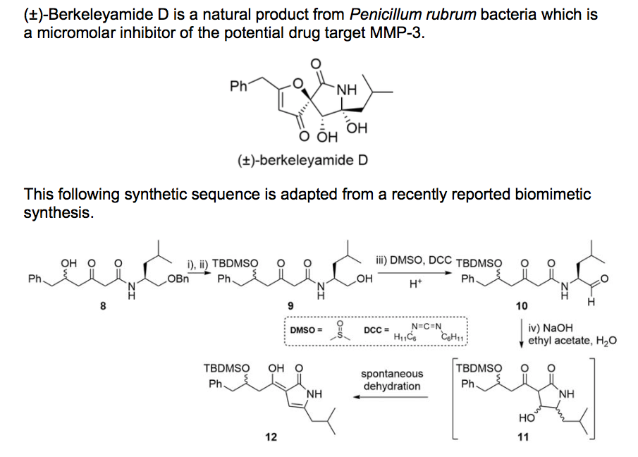 Solved (+)-Berkeleyamide D is a natural product from | Chegg.com