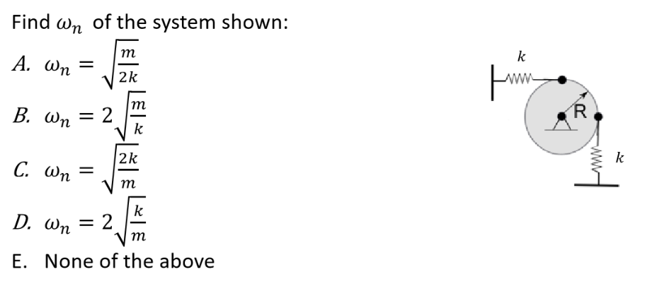 Solved Find ωn ﻿of the system | Chegg.com