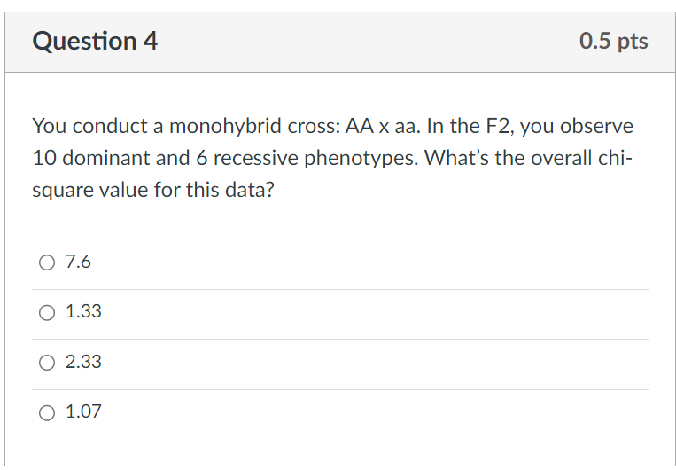 Solved You conduct a monohybrid cross: AA x aa. In the F2, | Chegg.com