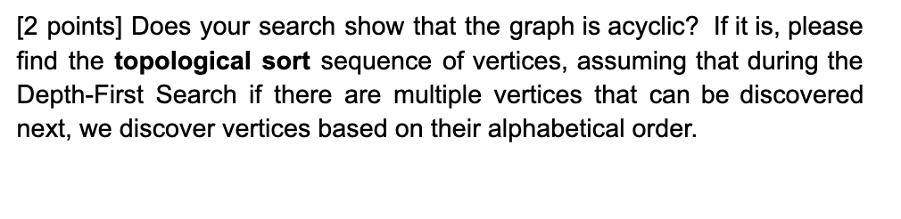 Solved 8 Points Given The Following Directed Graph 3 9117