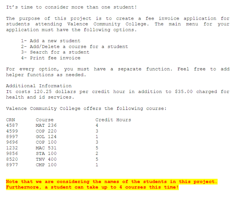 Solved It's time to consider more than one student! The | Chegg.com
