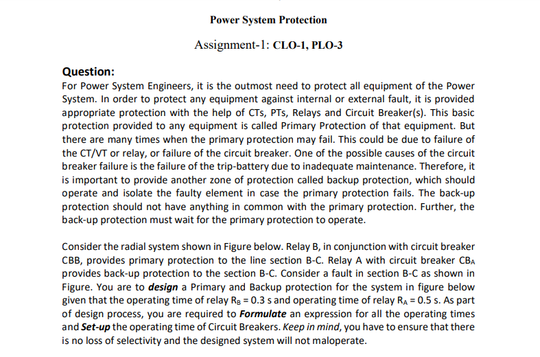 Solved Question: For Power System Engineers, it is the | Chegg.com