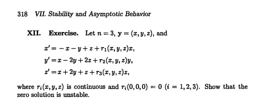 Solved 318 VII. Stability and Asymptotic Behavior XII. | Chegg.com
