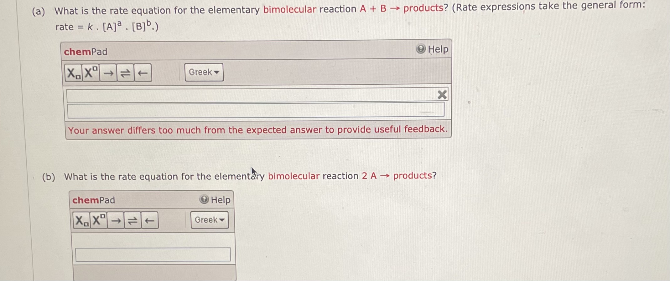 Solved (a) What is the rate equation for the elementary | Chegg.com