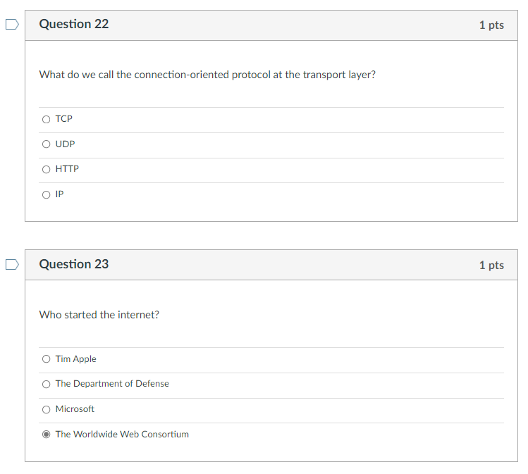 Solved Question 22 What do we call the connection-oriented | Chegg.com