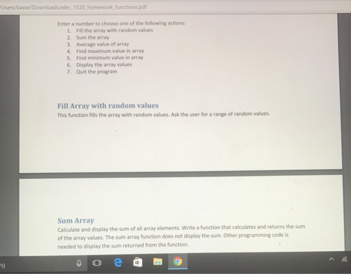 Solved ELEC 1520 Homework Functions Points Possible 90 write | Chegg.com