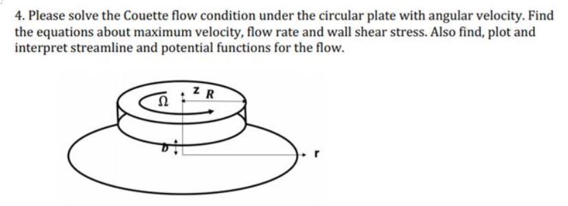 Solved 4. Please solve the Couette flow condition under the | Chegg.com