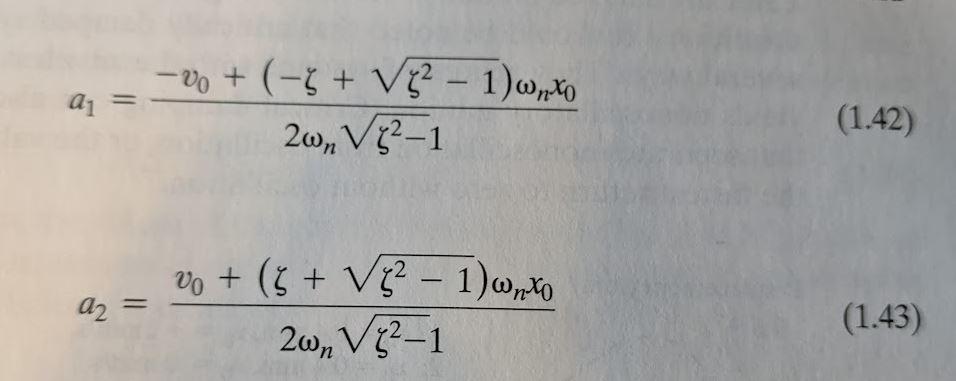 Solved Calculate the constants a1 and a2 in terms of the | Chegg.com