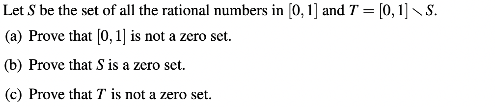Let S be the set of all the rational numbers in [0,1] | Chegg.com