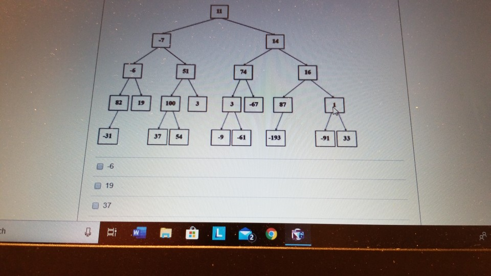 Solved Question 11 5 pts Shown below is a binary tree 7. | Chegg.com