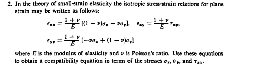 Solved 2. In the theory of small-strain elasticity the | Chegg.com
