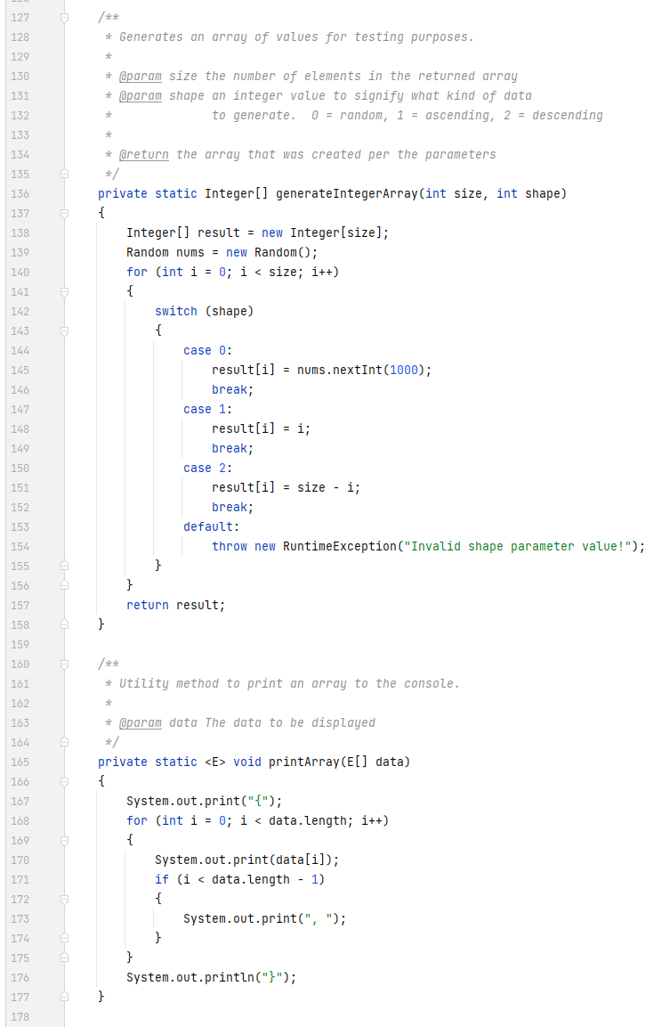 Java class. sorting.java need to be updated following | Chegg.com