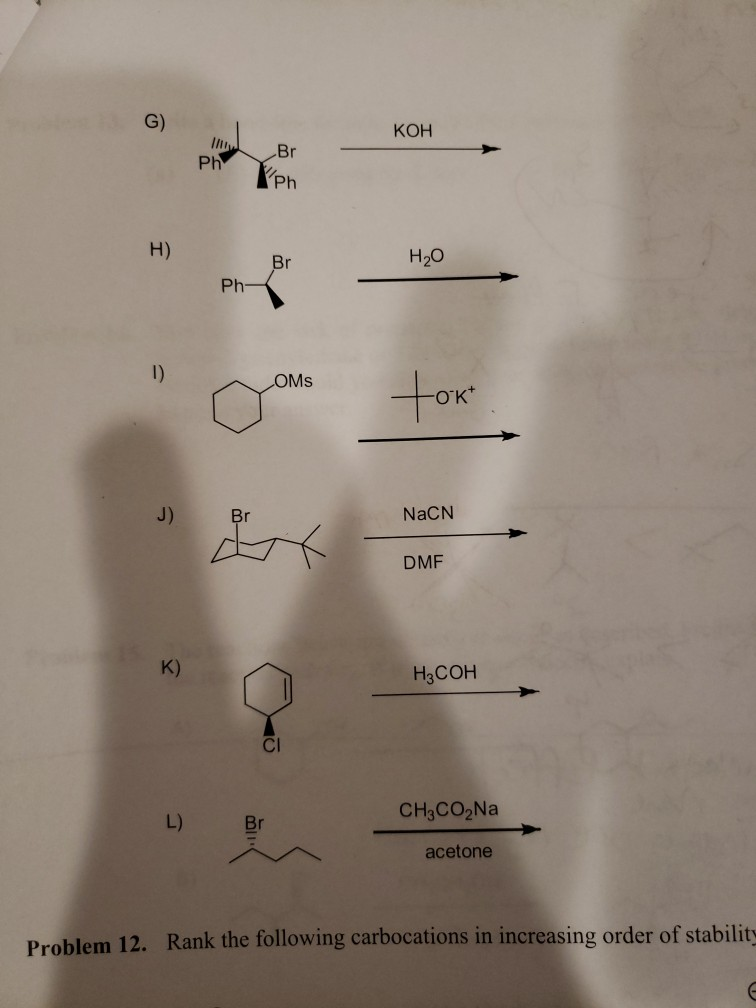 Solved Problem 11. What major products will be formed in the | Chegg.com