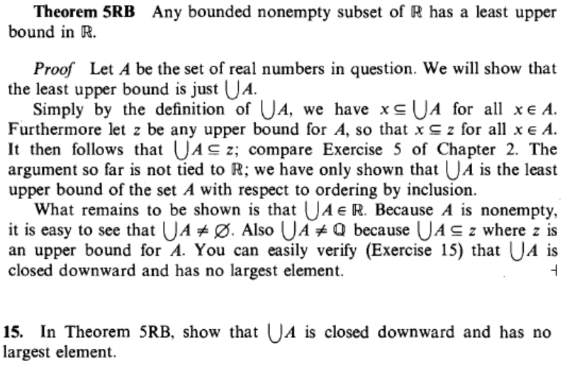 Theorem 5RB Any bounded nonempty subset of R has a | Chegg.com