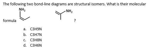Solved The following two bond-line diagrams are structural | Chegg.com