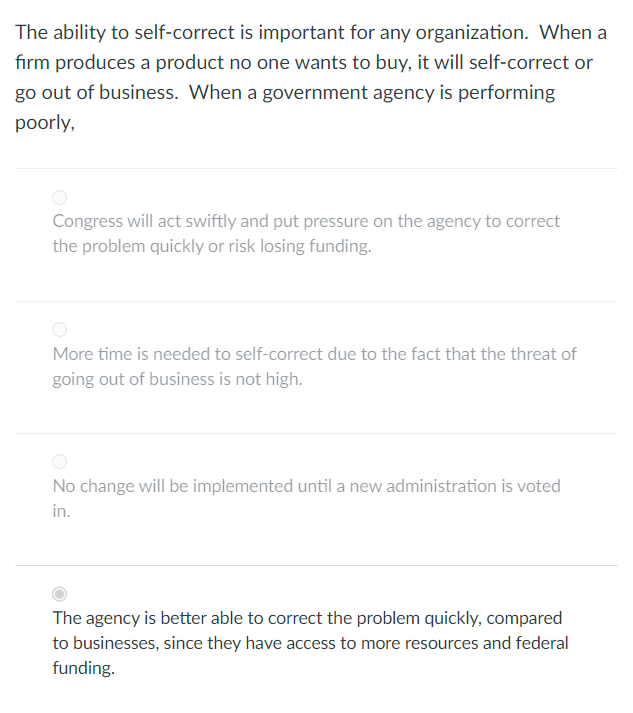 Solved The ability to self-correct is important for any | Chegg.com