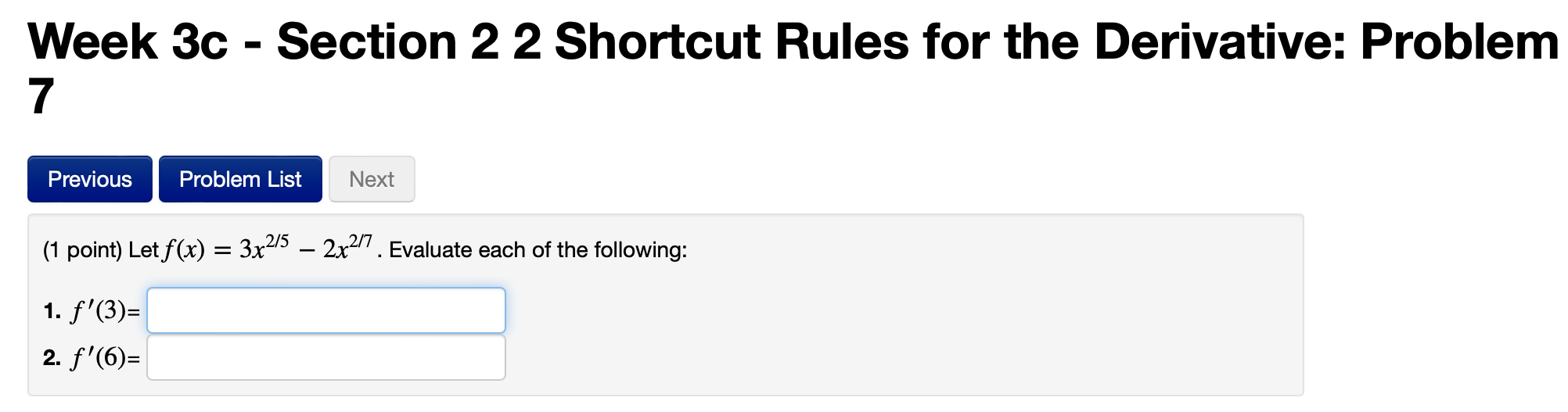 Solved Week 3c - Section 2 2 Shortcut Rules for the | Chegg.com