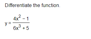Solved Differentiate the function.y=4x2-16x3+5 | Chegg.com