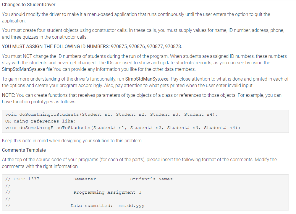 Solved Problem Description In this assignment, you will | Chegg.com