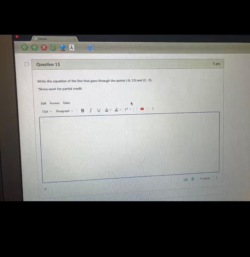 Solved Write the equation of the line that goes through the | Chegg.com