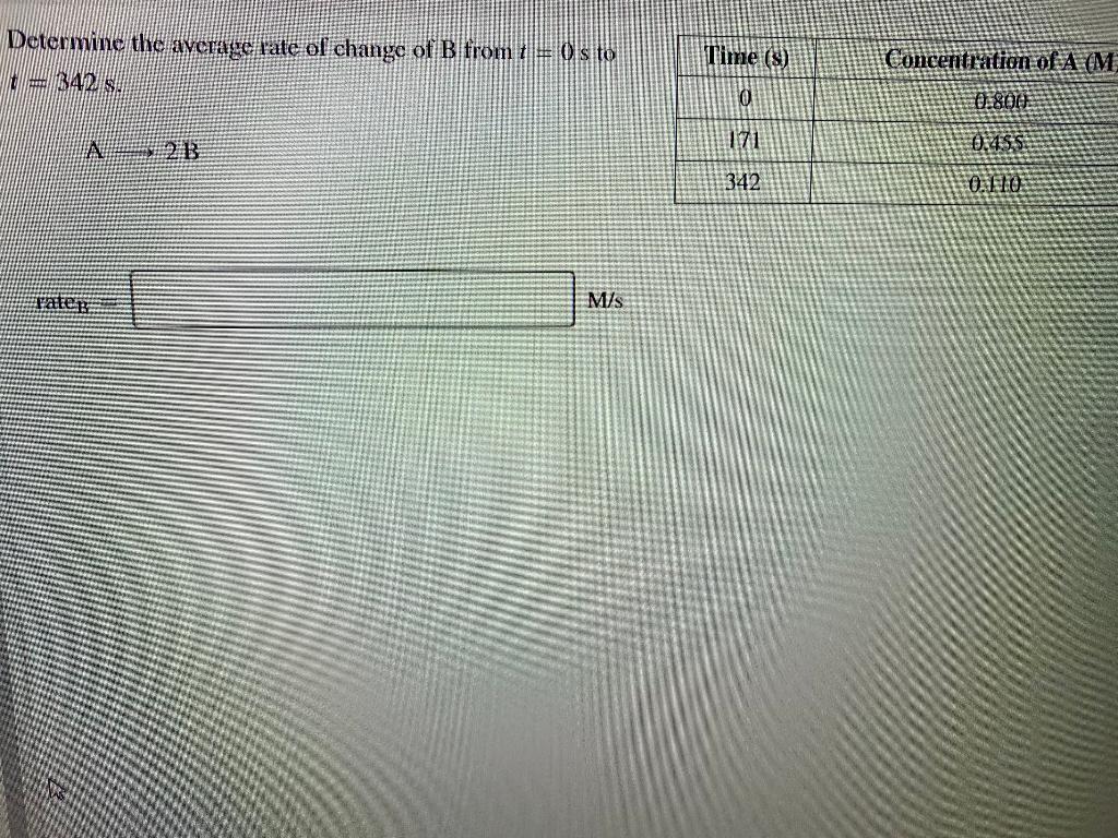 Solved Determine the average rate of change of B from t = Os | Chegg.com