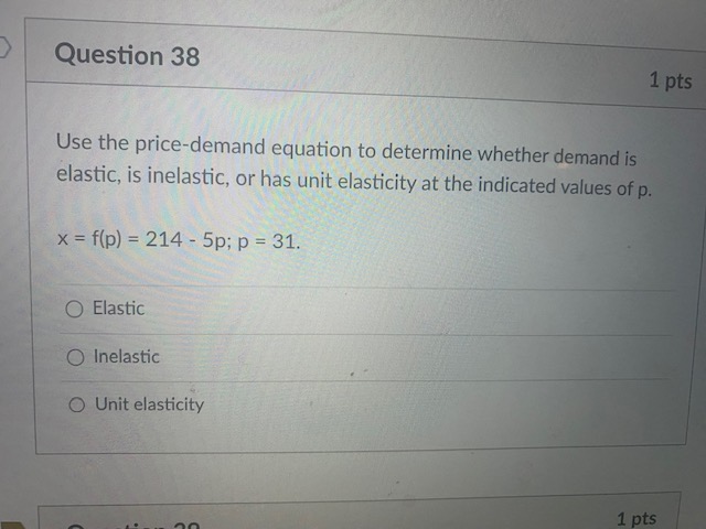 Solved Use the price-demand equation to determine whether | Chegg.com