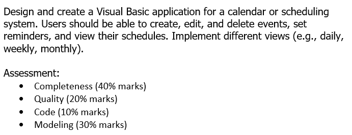 Solved Design And Create A Visual Basic Application For A 