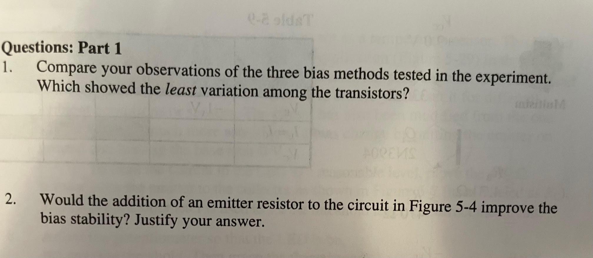 Solved Questions: Part 1 1. Compare your observations of the | Chegg.com