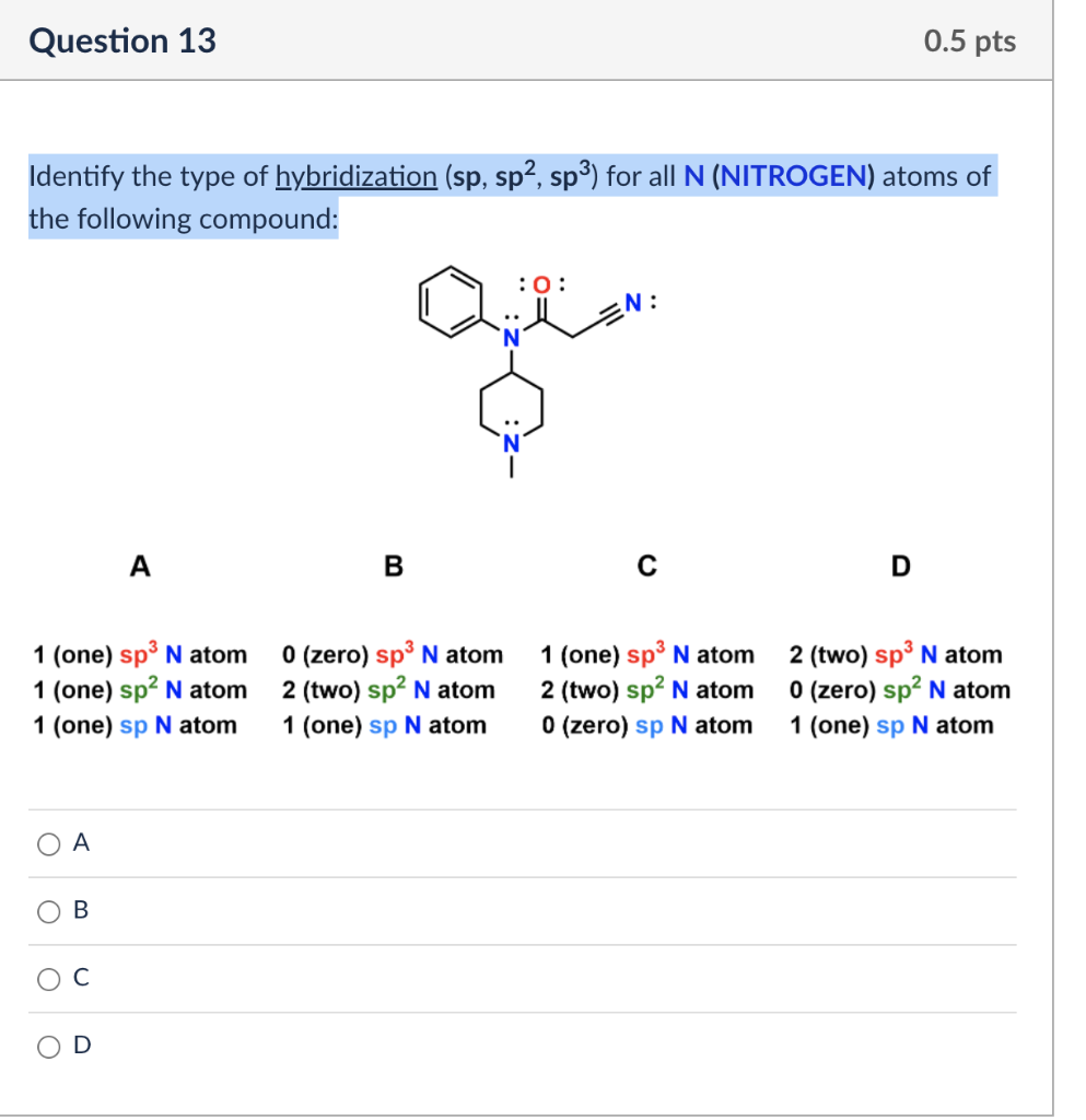 Solved Question 13 0.5 pts Identify the type of | Chegg.com