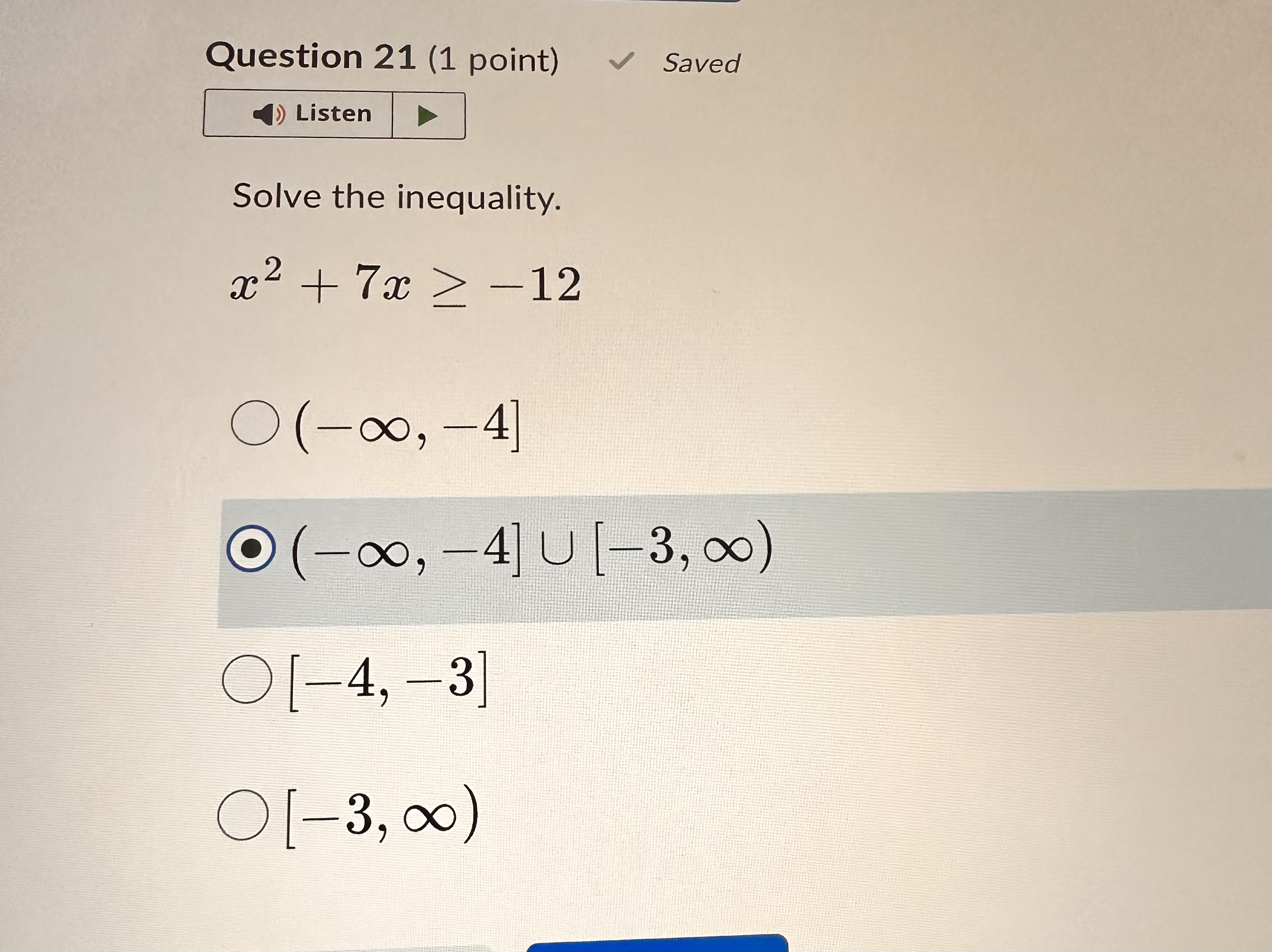 Solved Solve the inequality. | Chegg.com