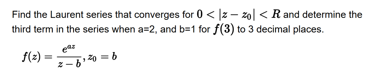 Solved Find the Laurent series that converges for \\( | Chegg.com