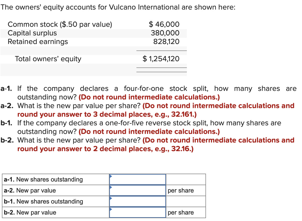 Solved The owners' equity accounts for Vulcano International | Chegg.com
