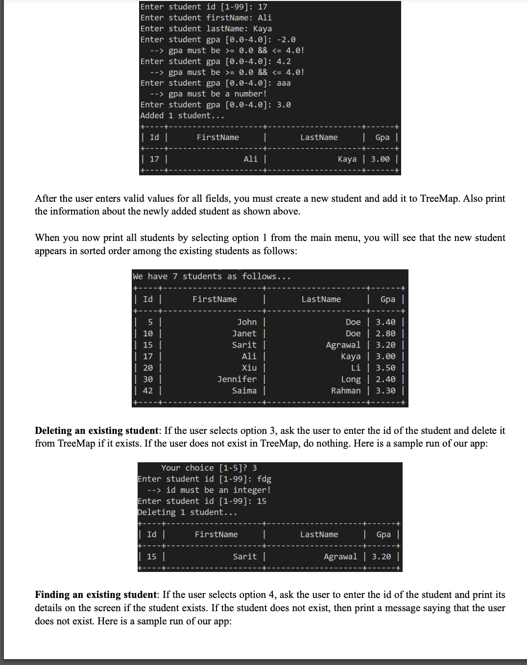 Solved In this project you are asked to implement a Student | Chegg.com