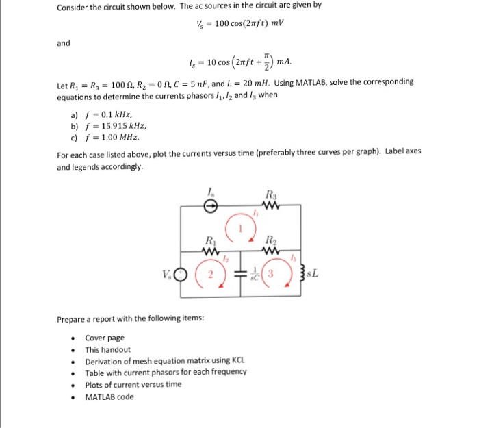 Solved Consider the circuit shown below. The ac sources in | Chegg.com