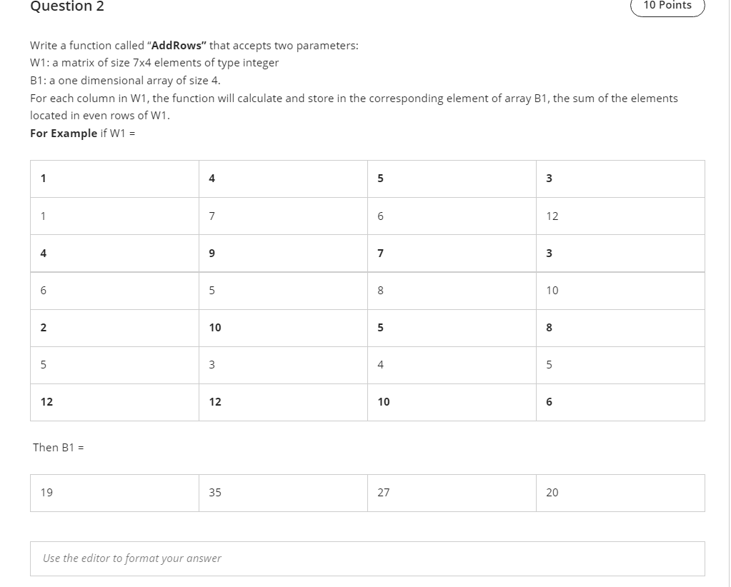 Solved Question 2 10 Points Write a function called | Chegg.com