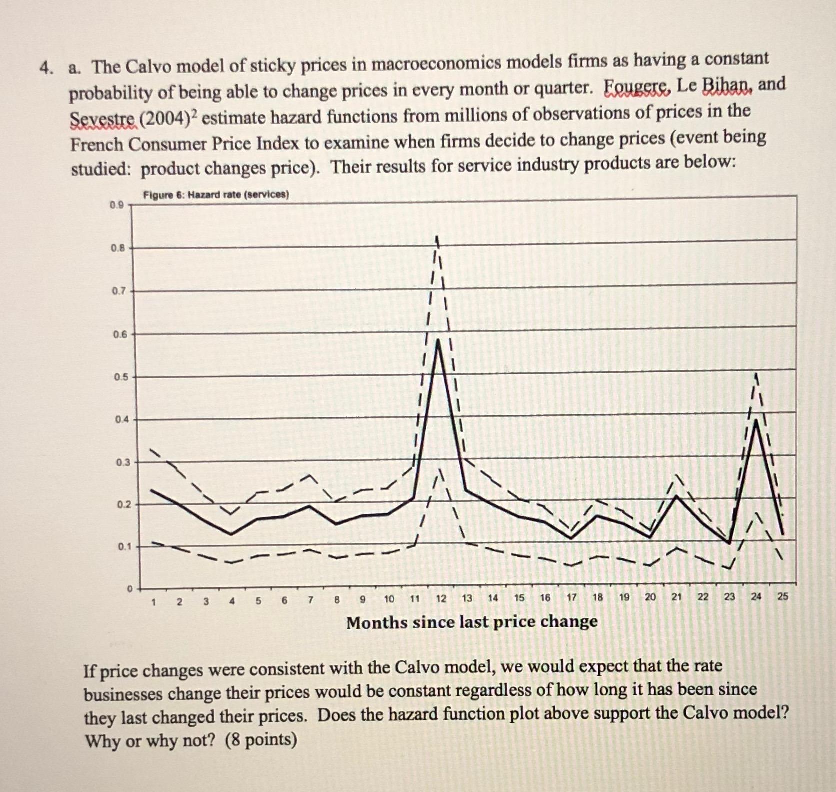 4. a. The Calvo model of sticky prices in | Chegg.com