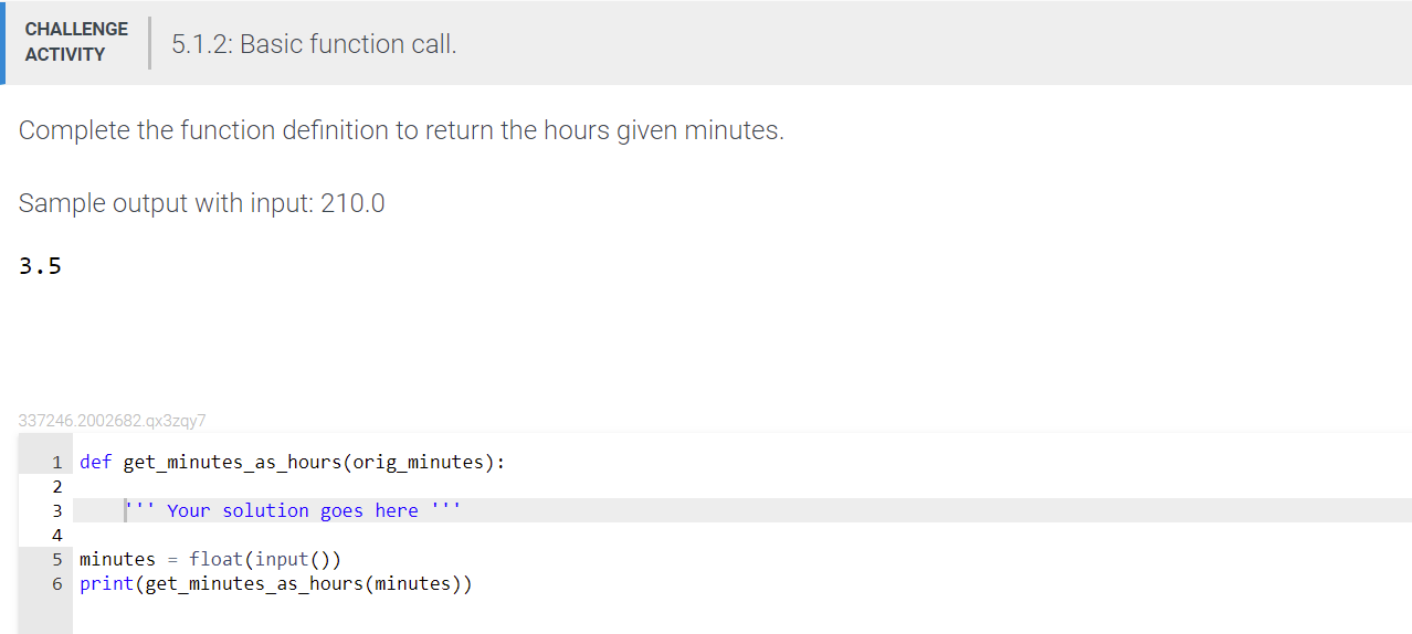 Solved Challenge Activity 512 Basic Function Call 