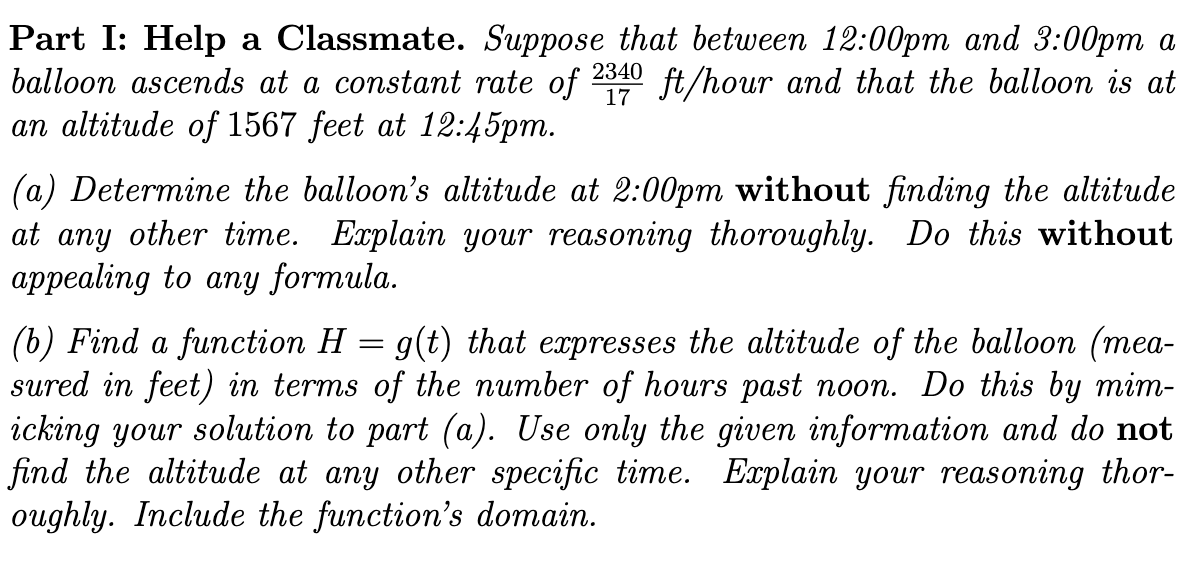 Solved Part I: Help a Classmate. Suppose that between | Chegg.com