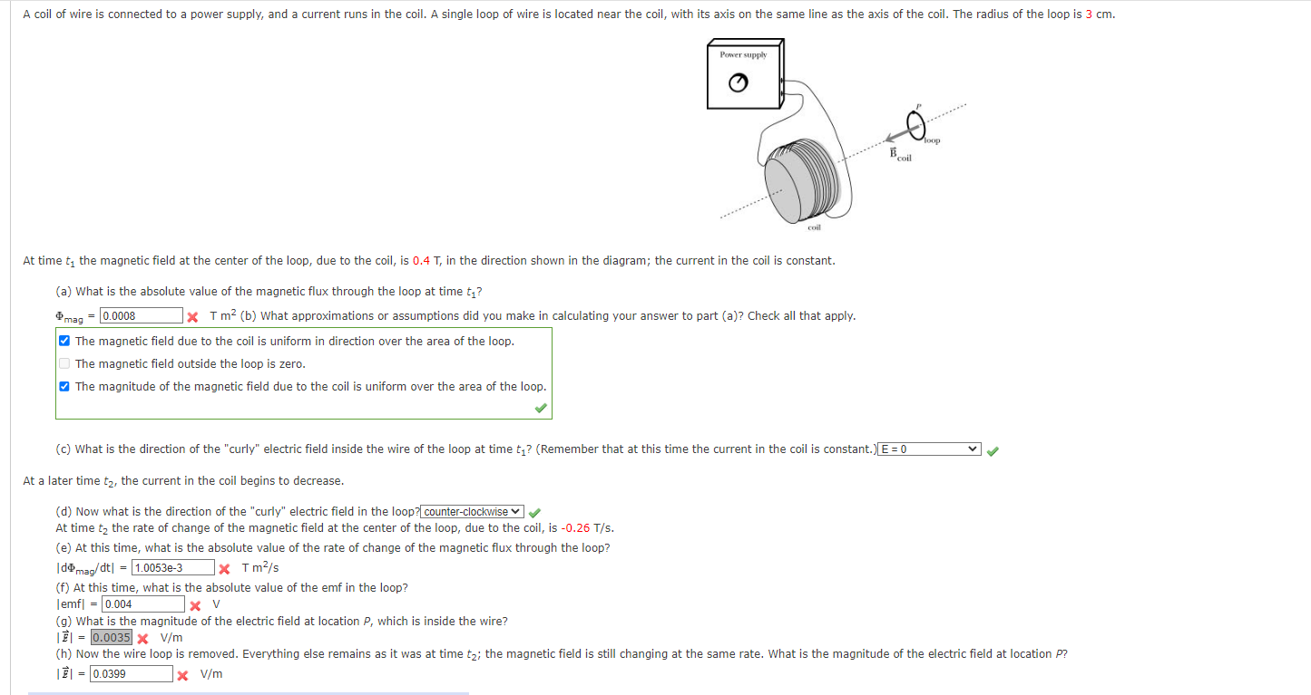Solved (c) What is the direction of the "curly" electric | Chegg.com