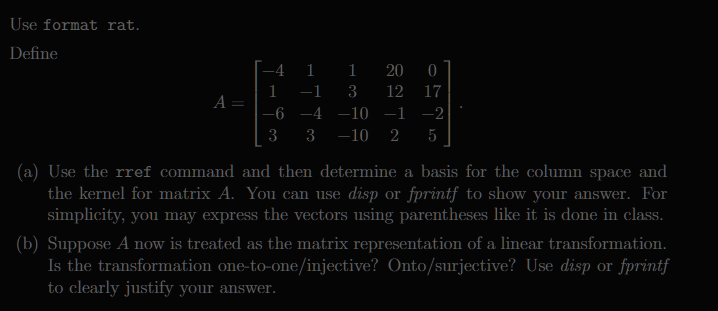 Solved Use format rat. Define | Chegg.com
