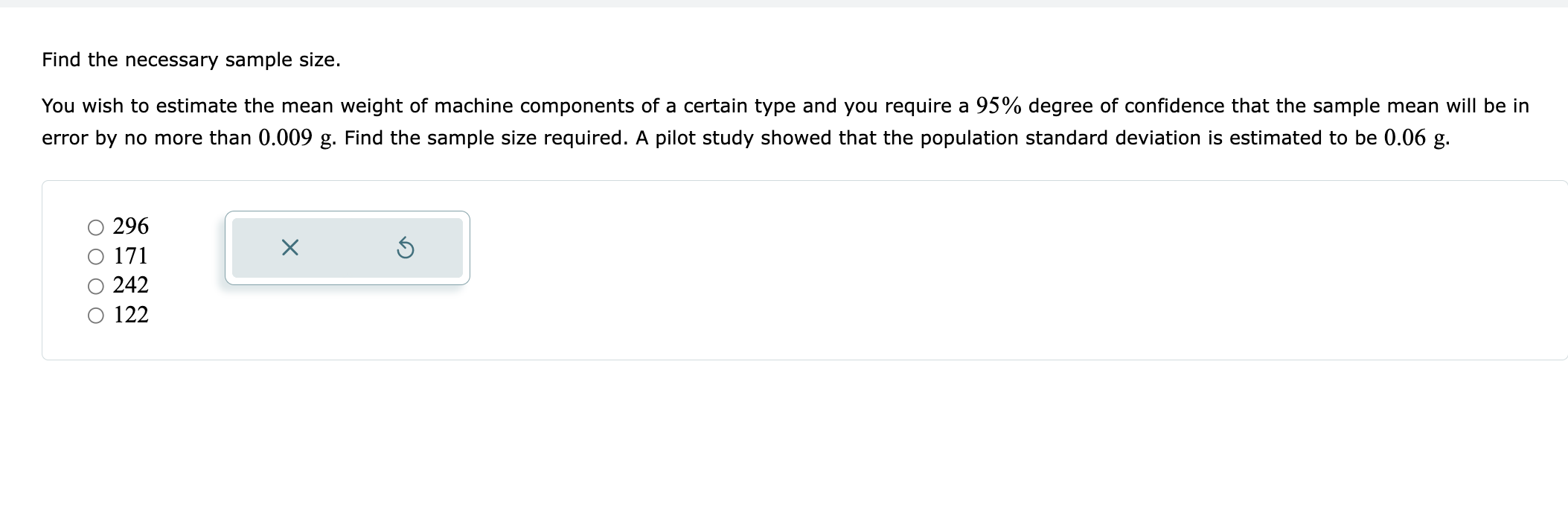 Solved Determine the margin of error in estimating the | Chegg.com