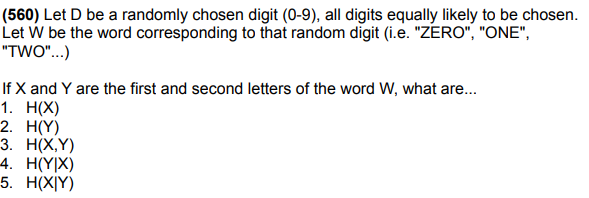 Solved (560) ﻿Let D be ﻿a randomly chosen digit (0-9), ﻿all | Chegg.com