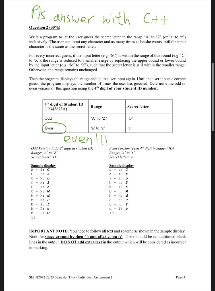Solved ahsher n+cot+ Question 2(30\%) Write a program to let | Chegg.com Solved ahsher n+cot+ Question 2(30\%) Write a program to let | Chegg.com