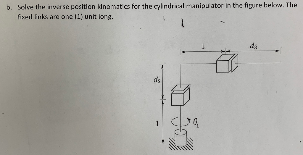 Solved Solve the inverse position kinematics for the | Chegg.com