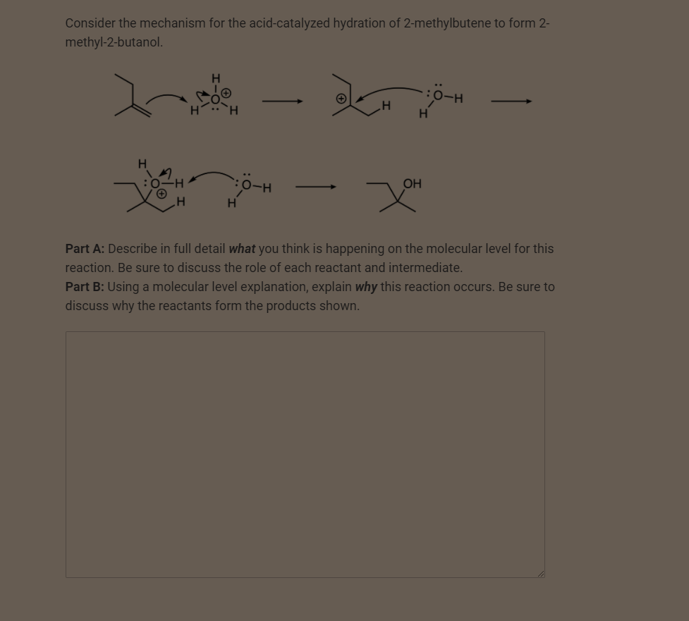 Solved Consider the mechanism for the acid-catalyzed | Chegg.com