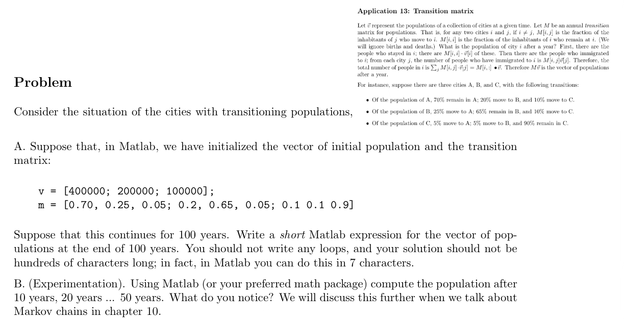 Solved A. Suppose that, in Matlab, we have initialized the | Chegg.com